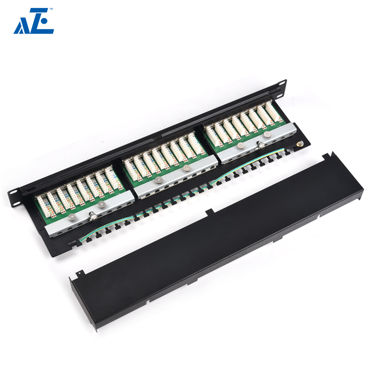 1U 24-Port CAT6 Shielded FTP Patch Panel | AZE